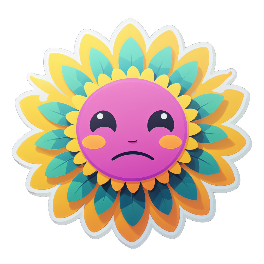 I made an AI sticker of sad sunfloer