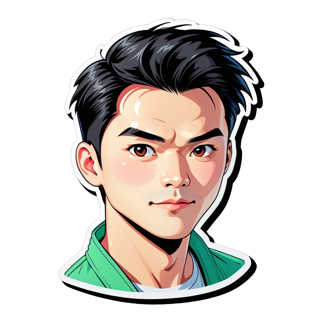 I made an AI sticker of Chinese handsome guy
