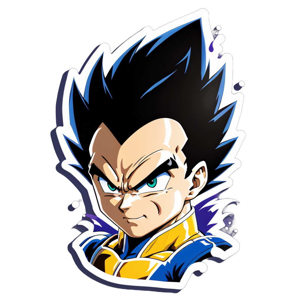 I made an AI sticker of vegeta
