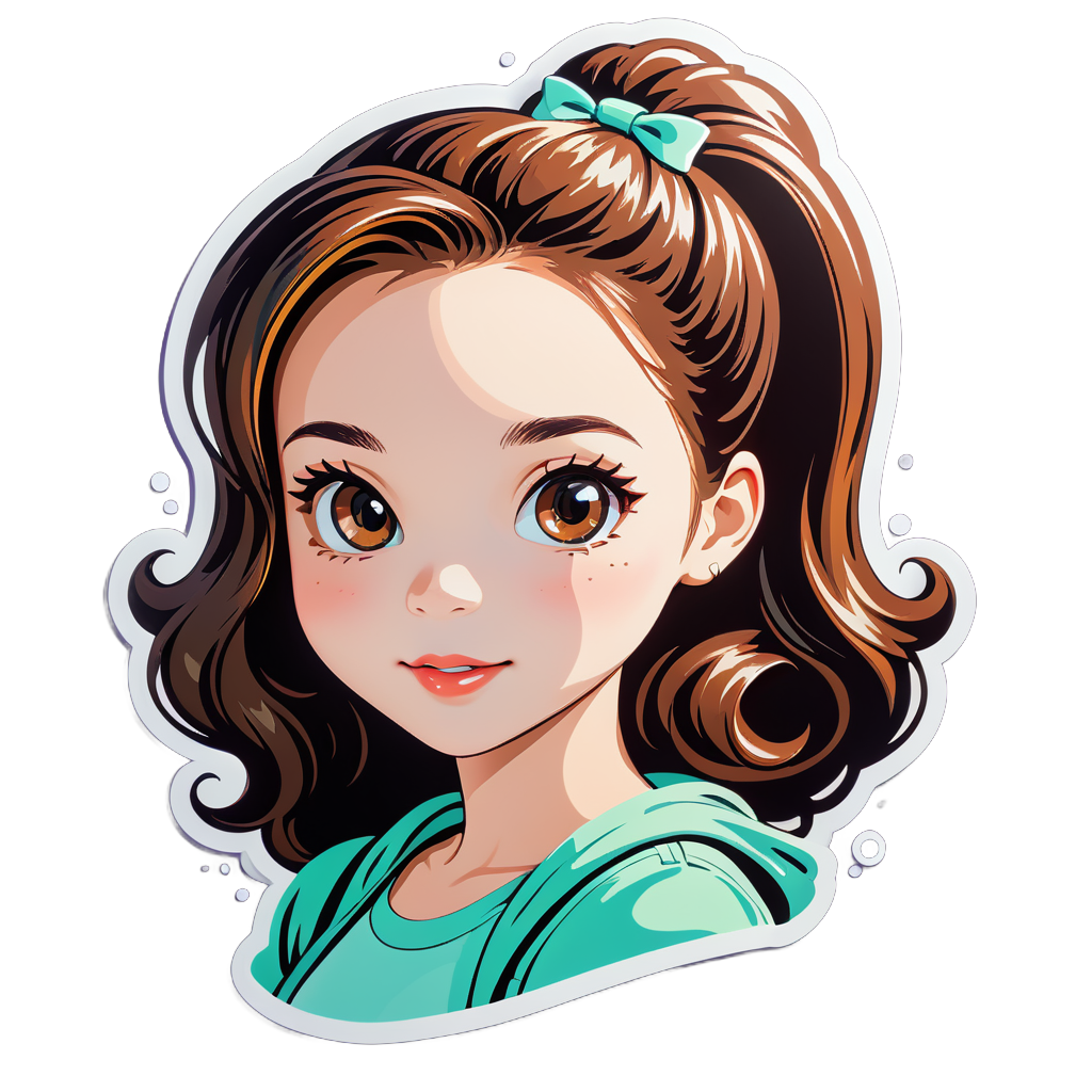 I made an AI sticker of beautiful girl
