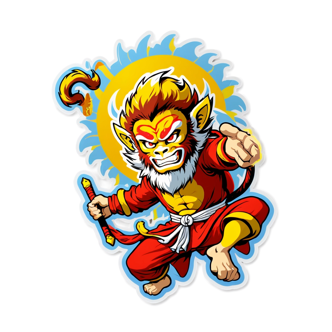 I made an AI sticker of Sun Wukong from the ancient Chinese novel ...