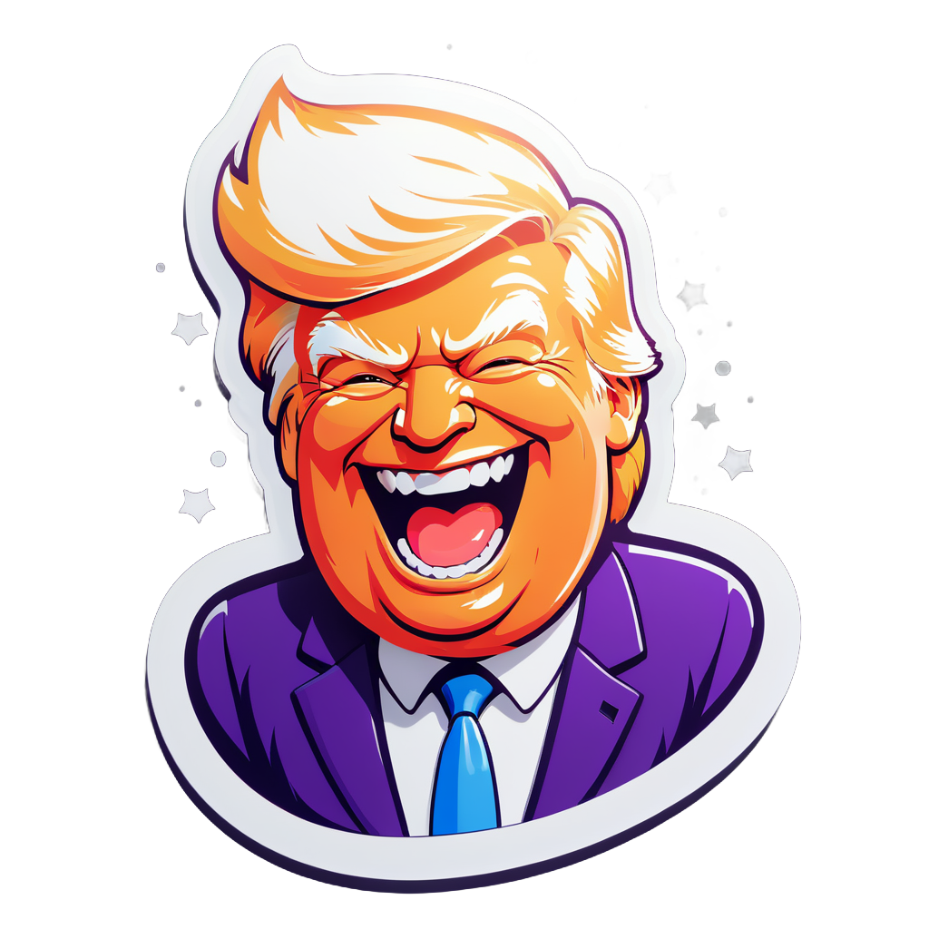I made an AI sticker of Trump, happy