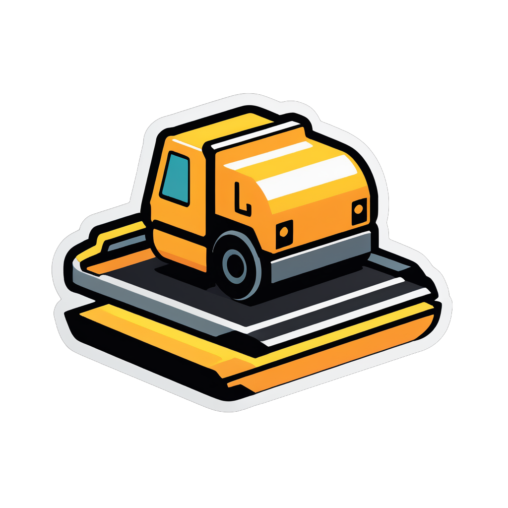 I made an AI sticker of asphalt paver