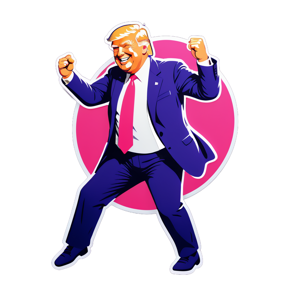 I made an AI sticker of trump, dancing