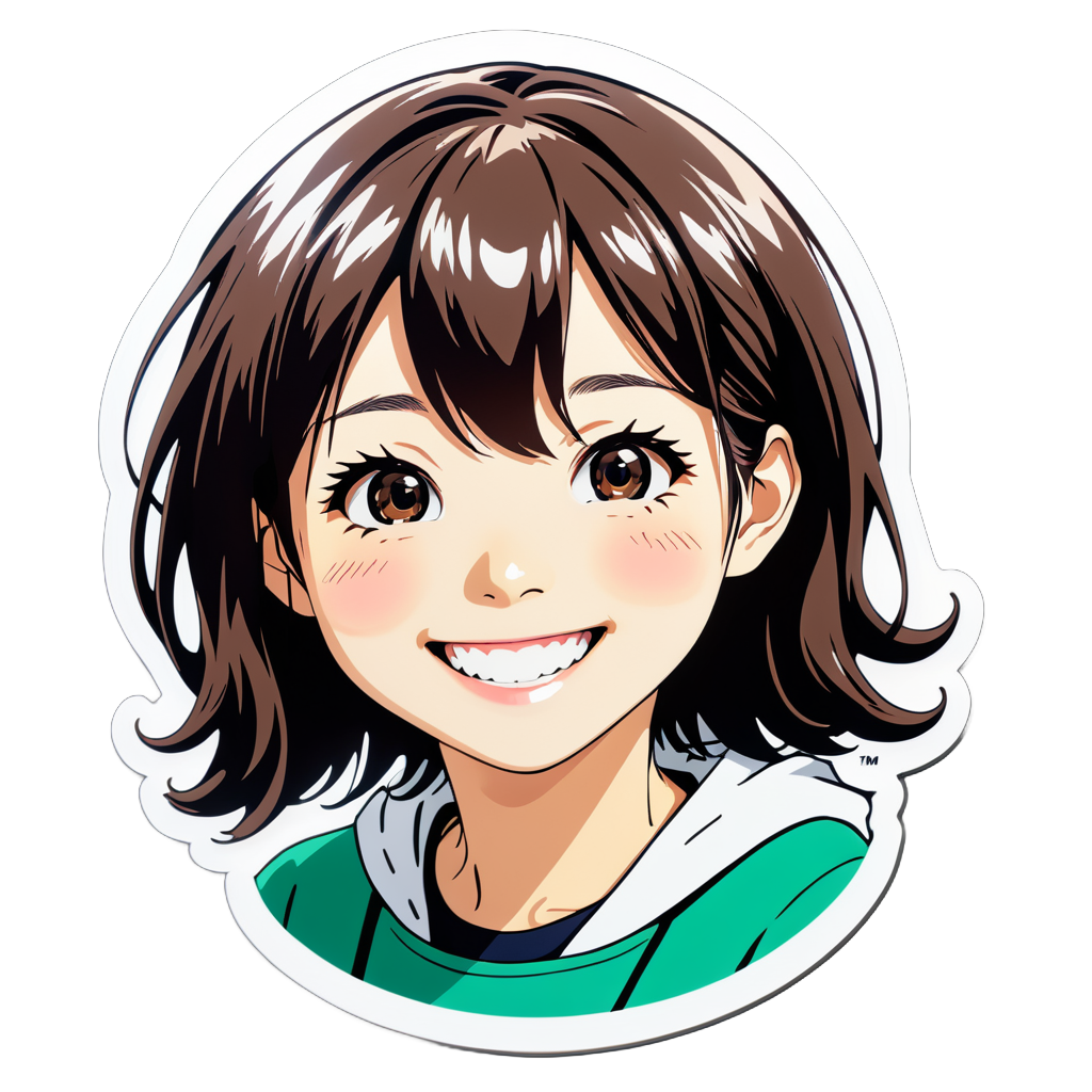 I made an AI sticker of Aragaki Yui smiling
