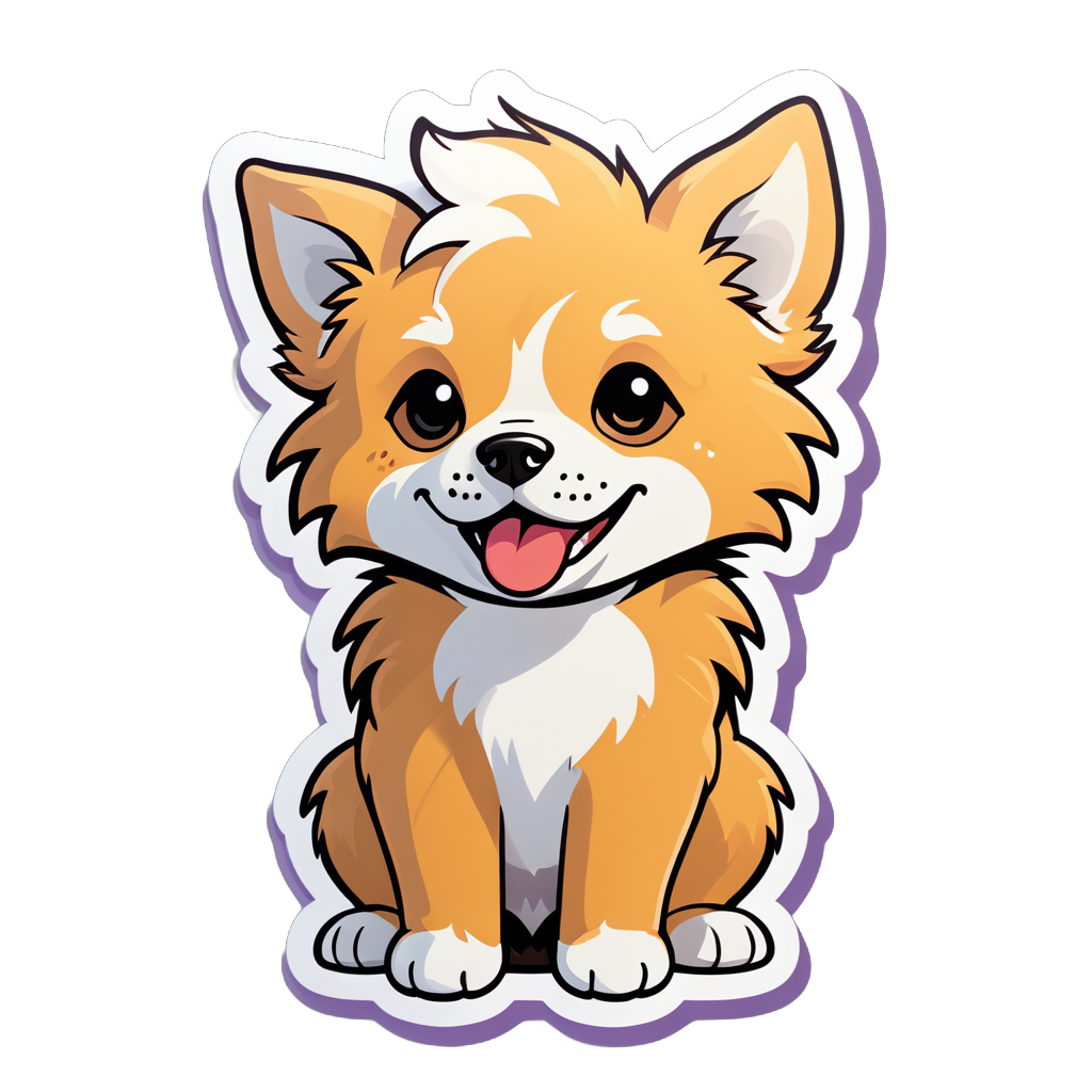 I made an AI sticker of dog furry boy