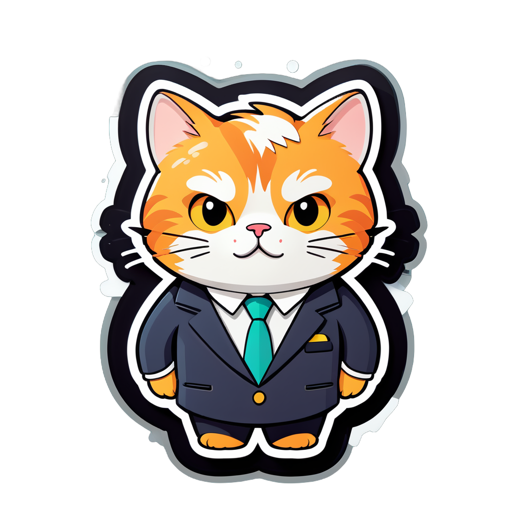 I made an AI sticker of cat ceo