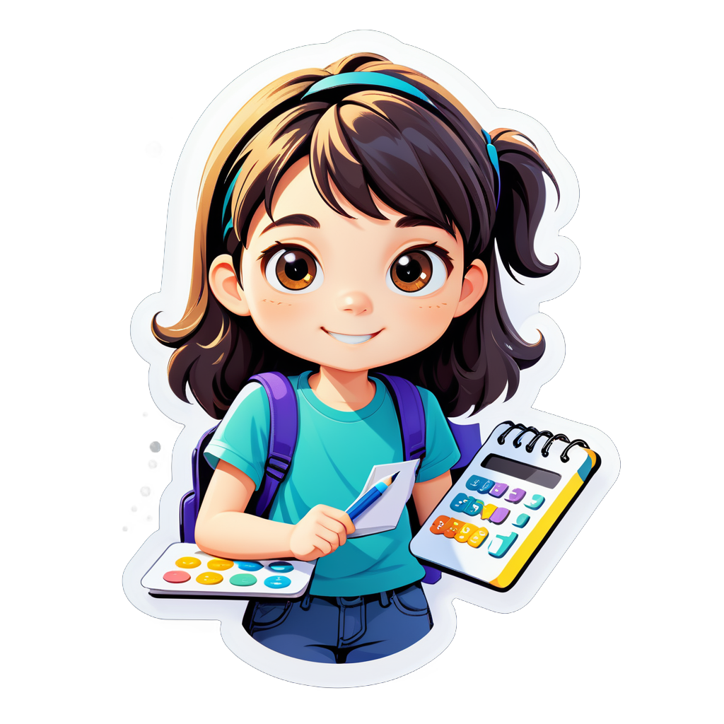 I made an AI sticker of a maths student