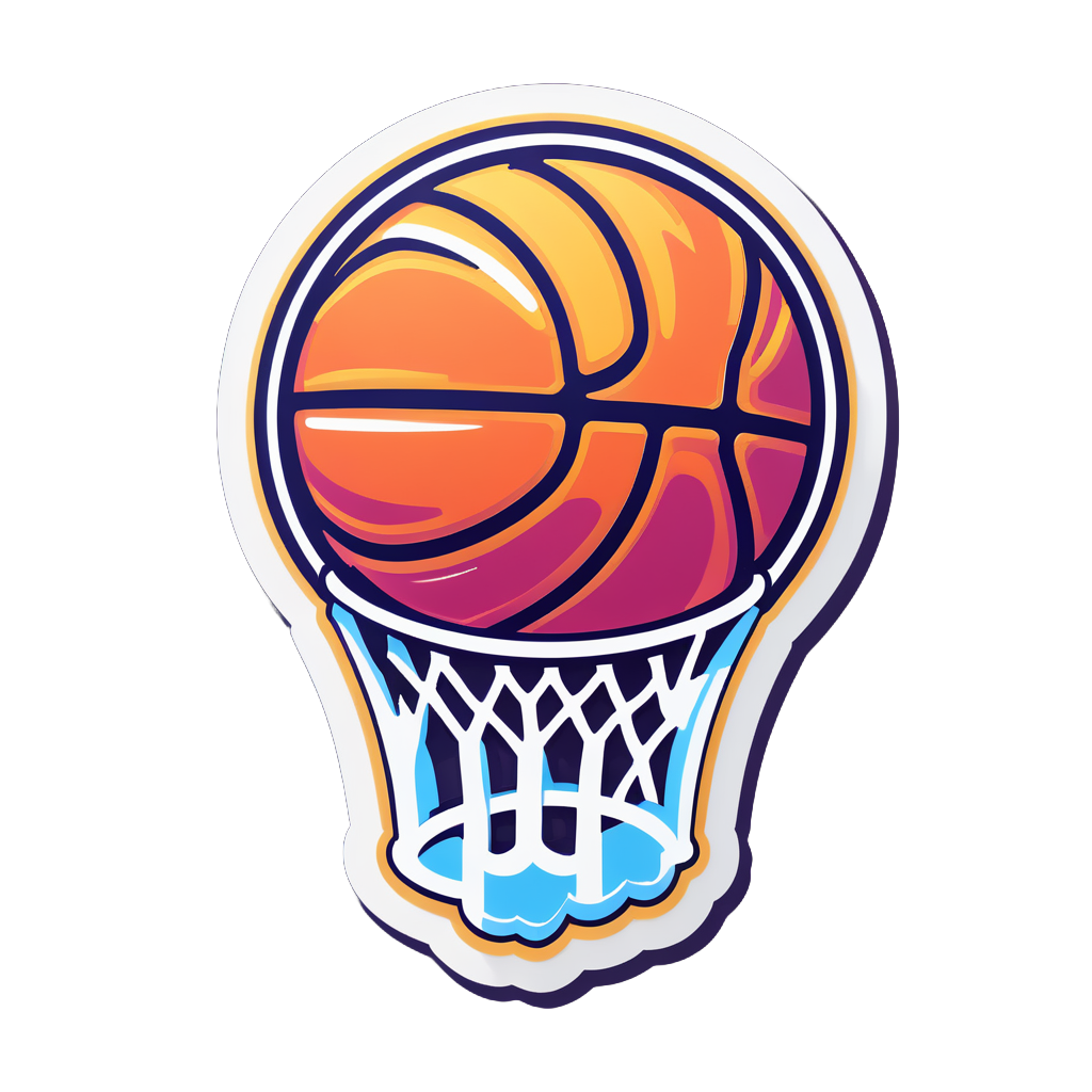 I made an AI sticker of basketball
