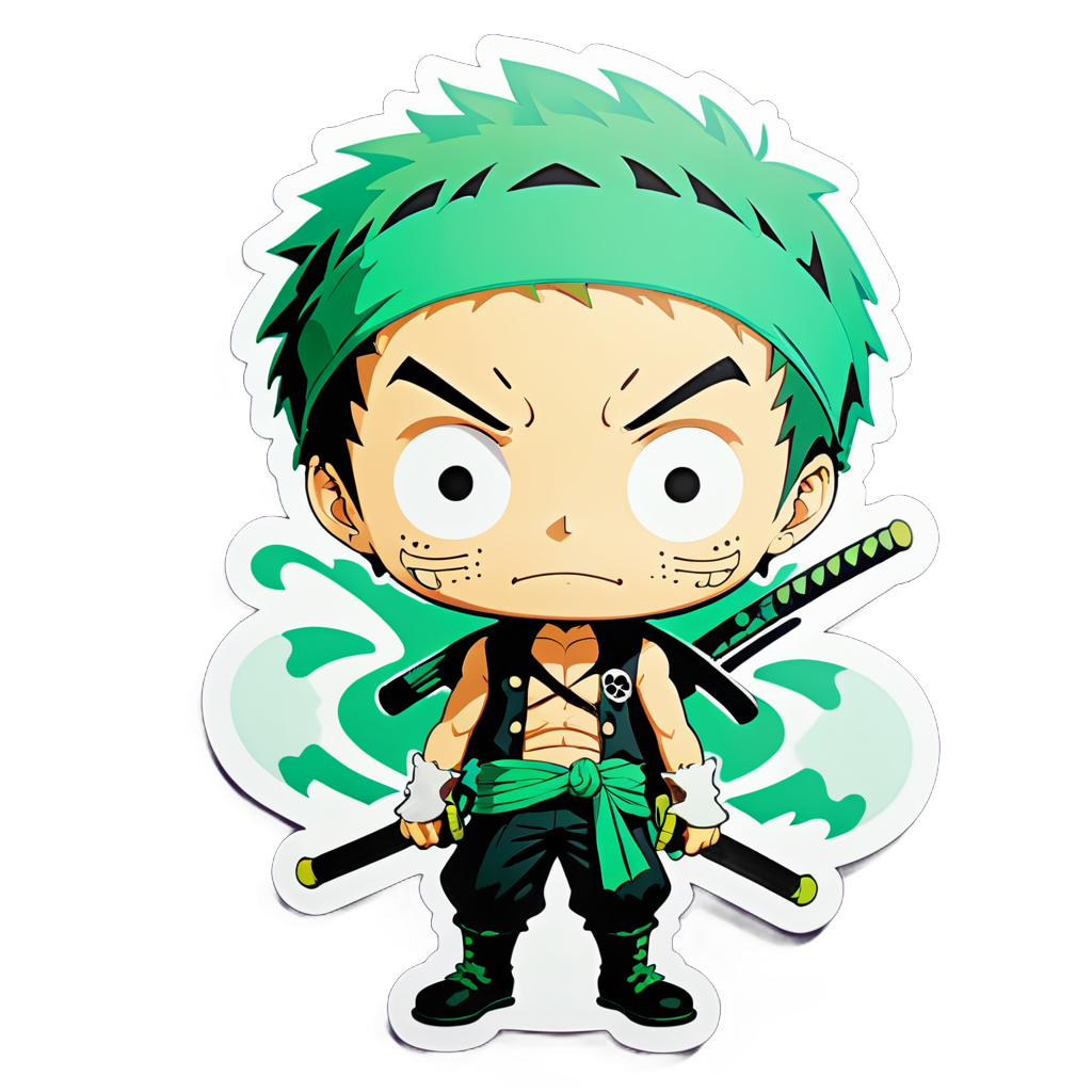 I Made An AI Sticker Of Cute Zoro One Piece