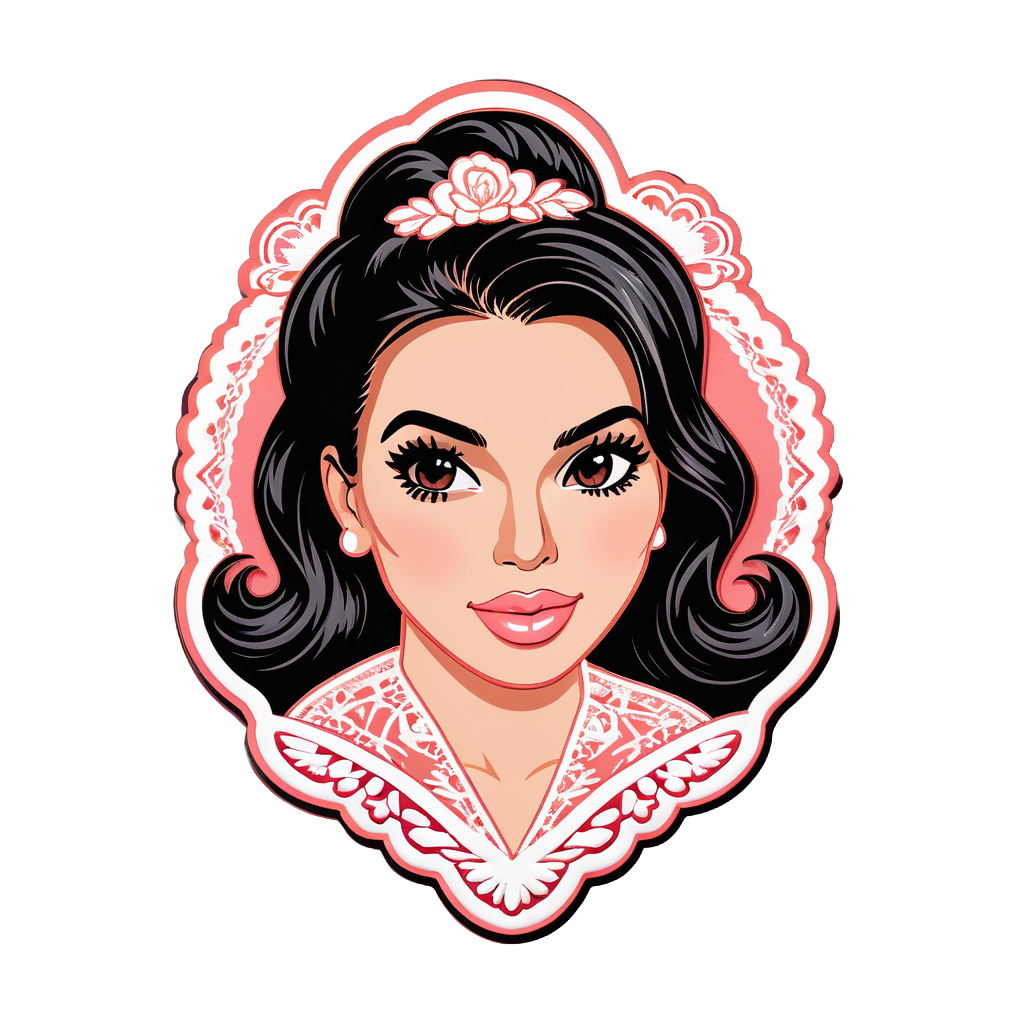 I Made An AI Sticker Of Kim Kardashian Embroider A Hankerchief