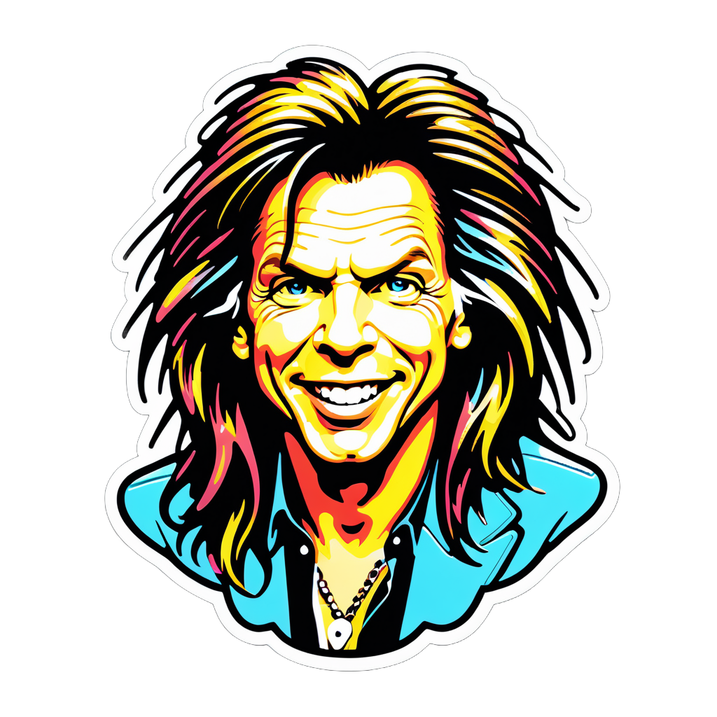 I made an AI sticker of steve tyler