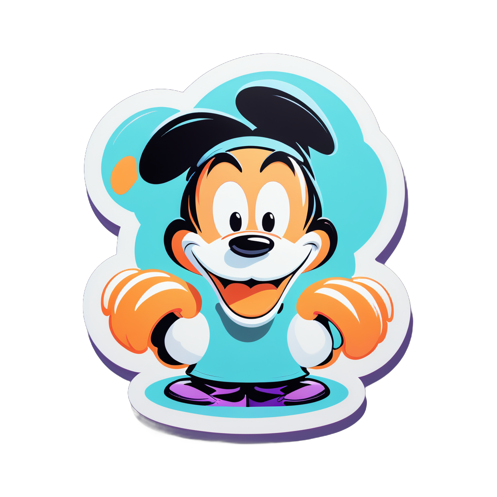 I made an AI sticker of goofy