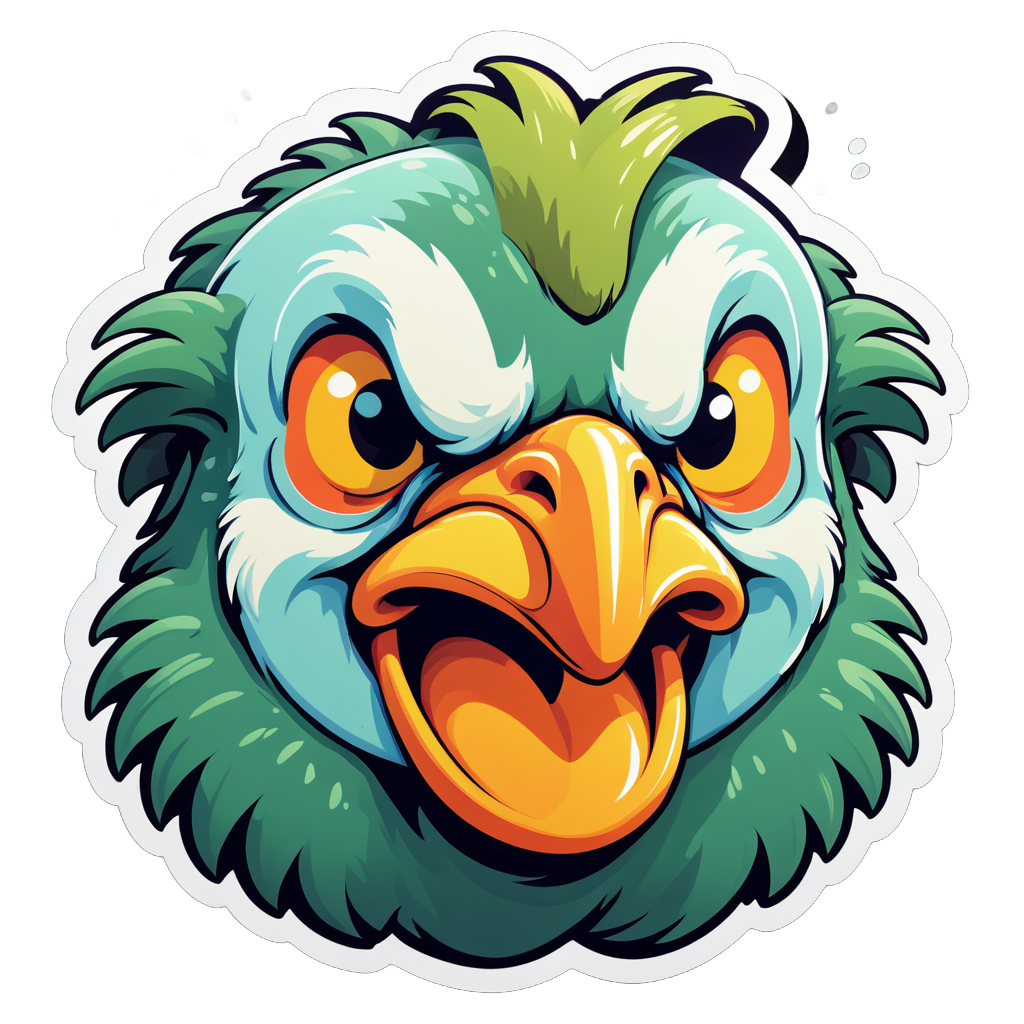 I made an AI sticker of dodo angry