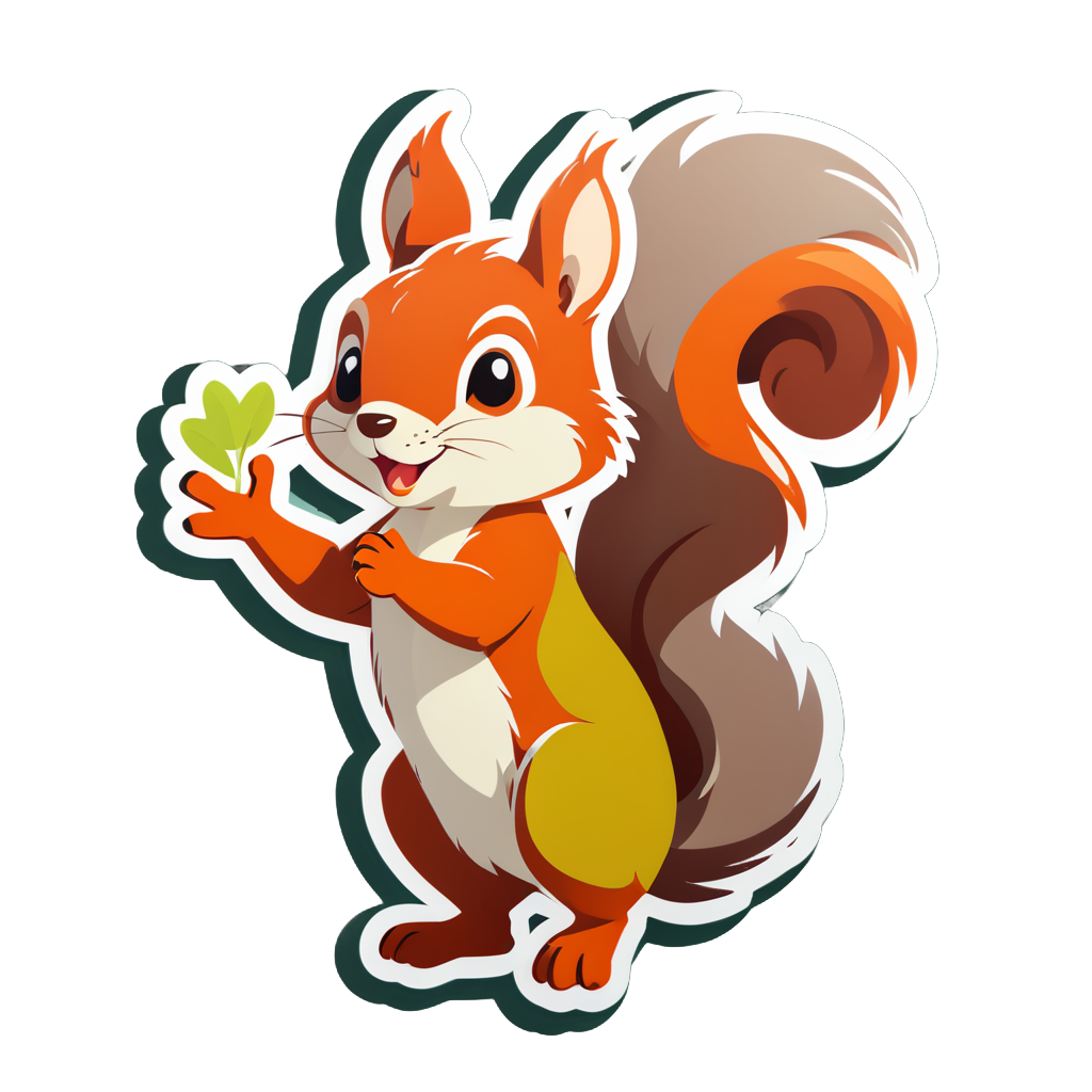 I made an AI sticker of squirrel