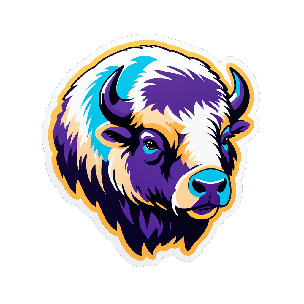 I made an AI sticker of buffalo