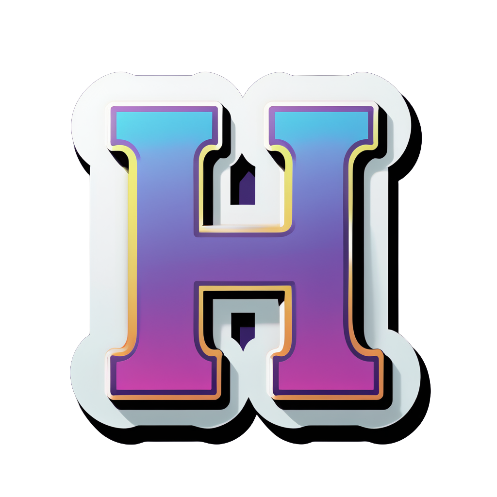 I made an AI sticker of letra "h"