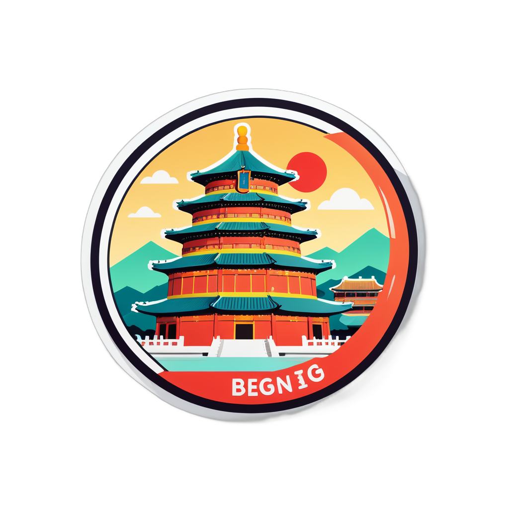 I made an AI sticker of Beijing