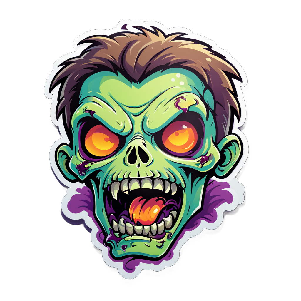 I made an AI sticker of Cool zombie