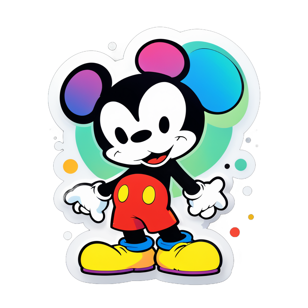 I made an AI sticker of micky