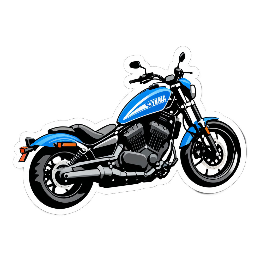 I made an AI sticker of yamaha bolt motorcycle