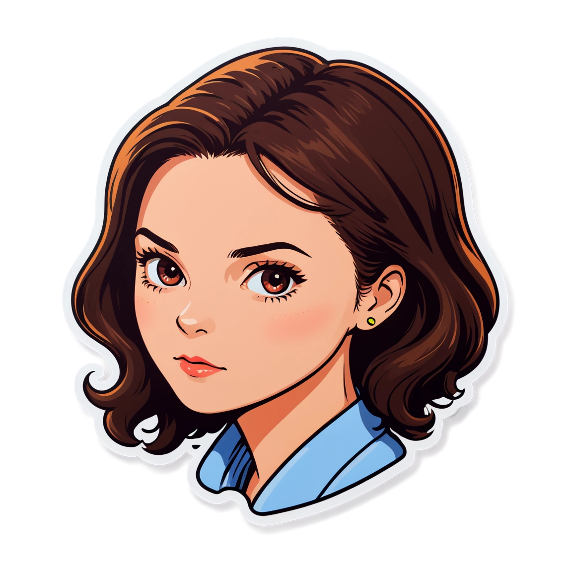 I made an AI sticker of A woman hid