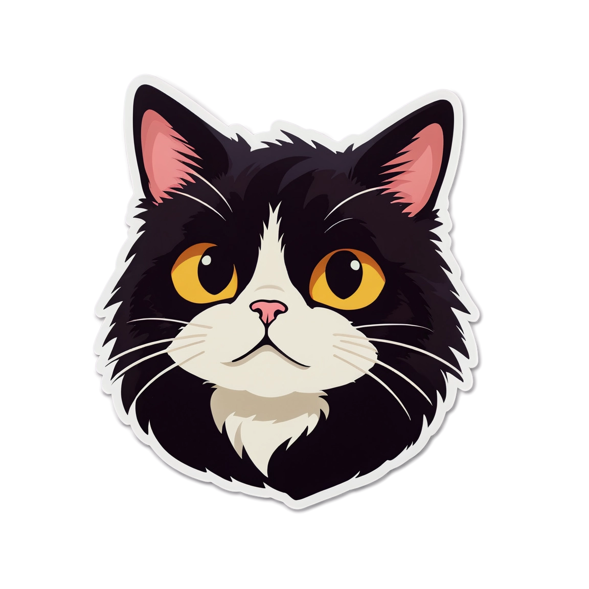 I made an AI sticker of watching cat