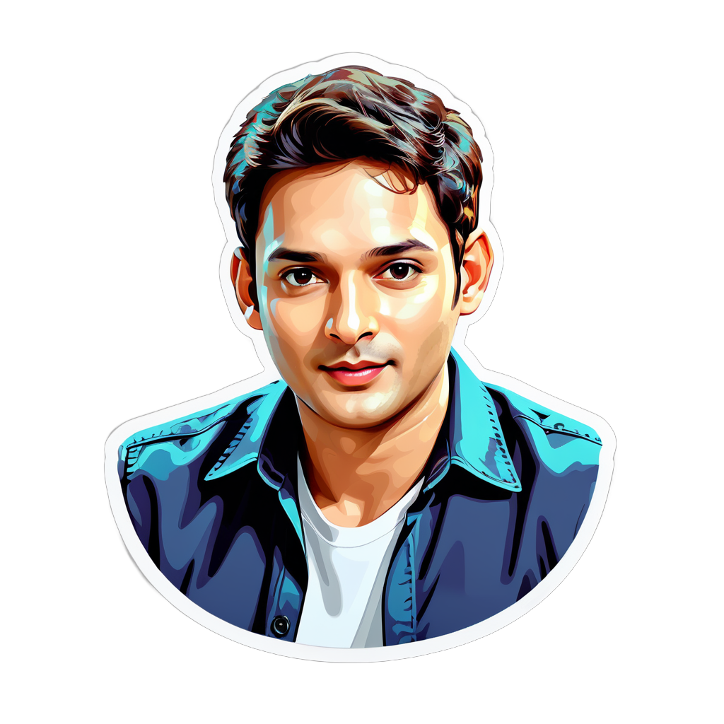 I made an AI sticker of Mahesh Babu