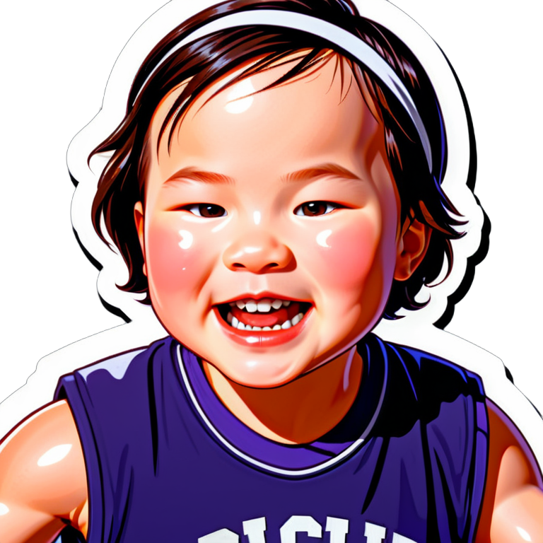 I made an AI sticker of "A basketball player shooting the ball",