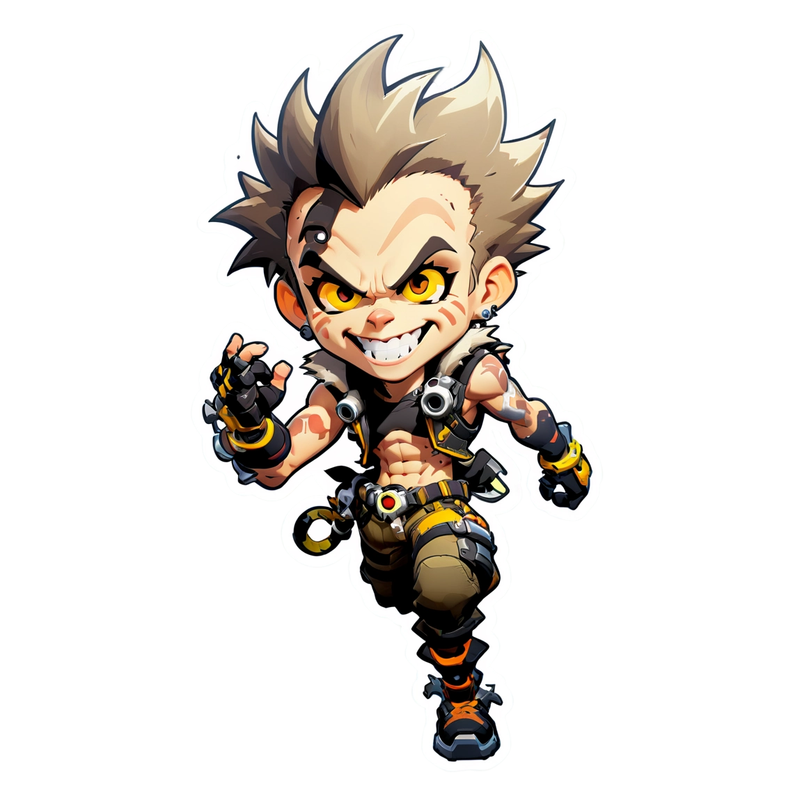I made an AI sticker of overwatch Junkrat