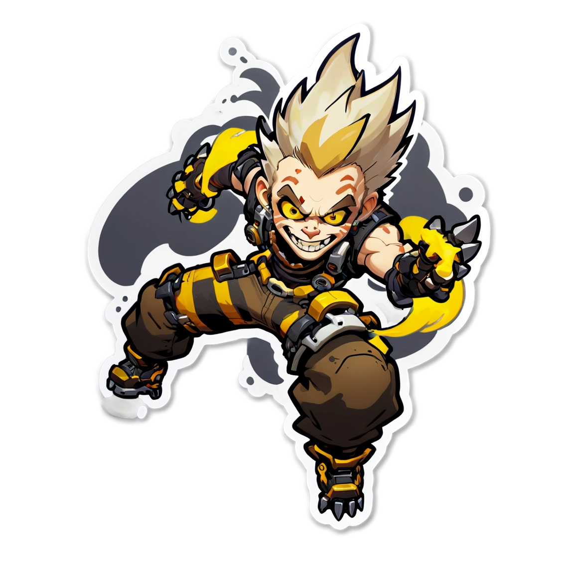 I made an AI sticker of overwatch Junkrat