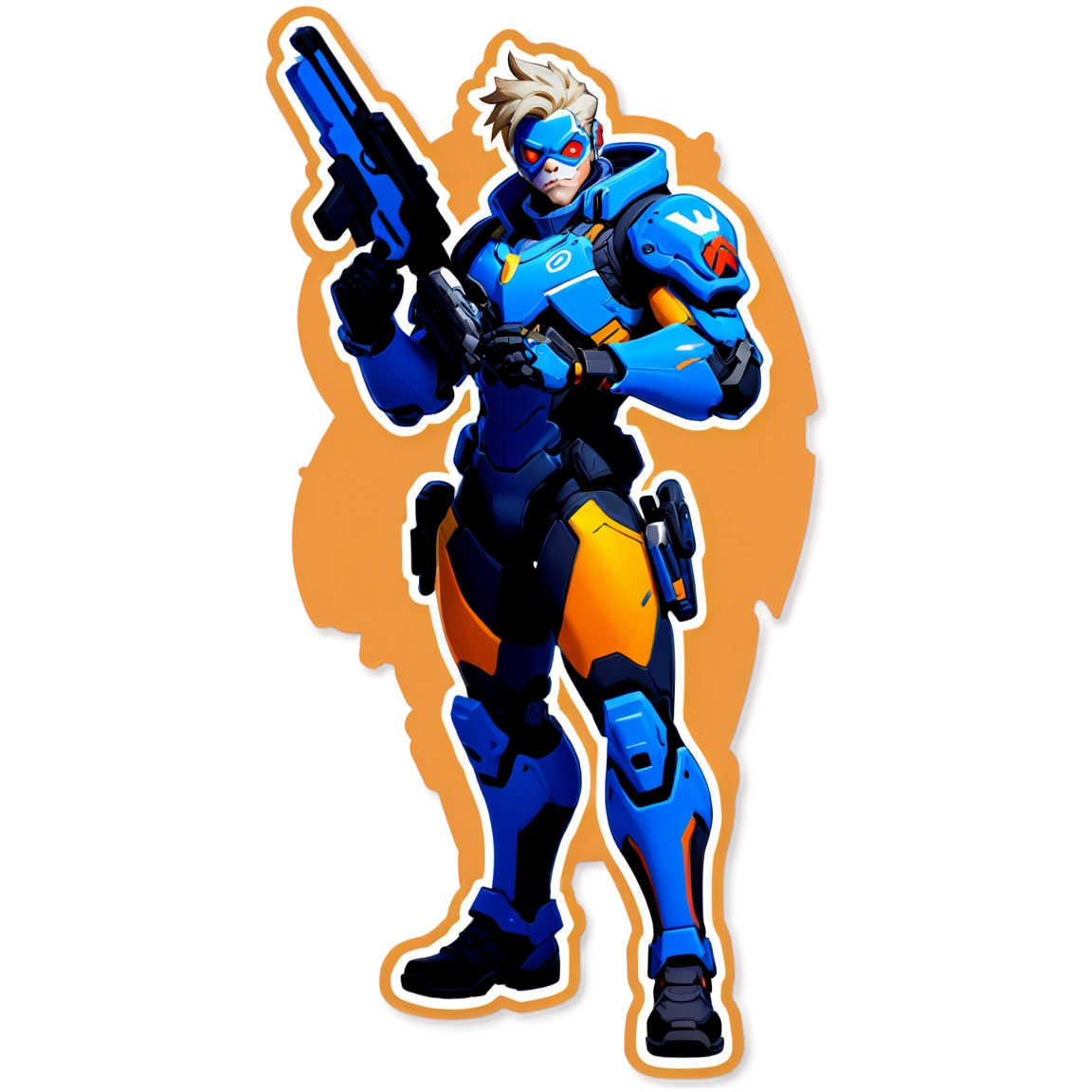 I made an AI sticker of overwatch Soldier: 76