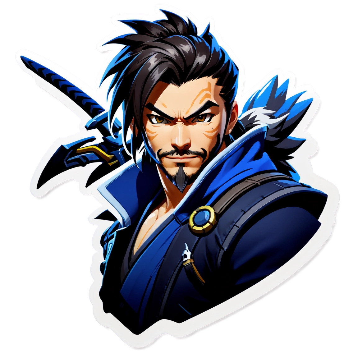 I made an AI sticker of overwatch Hanzo