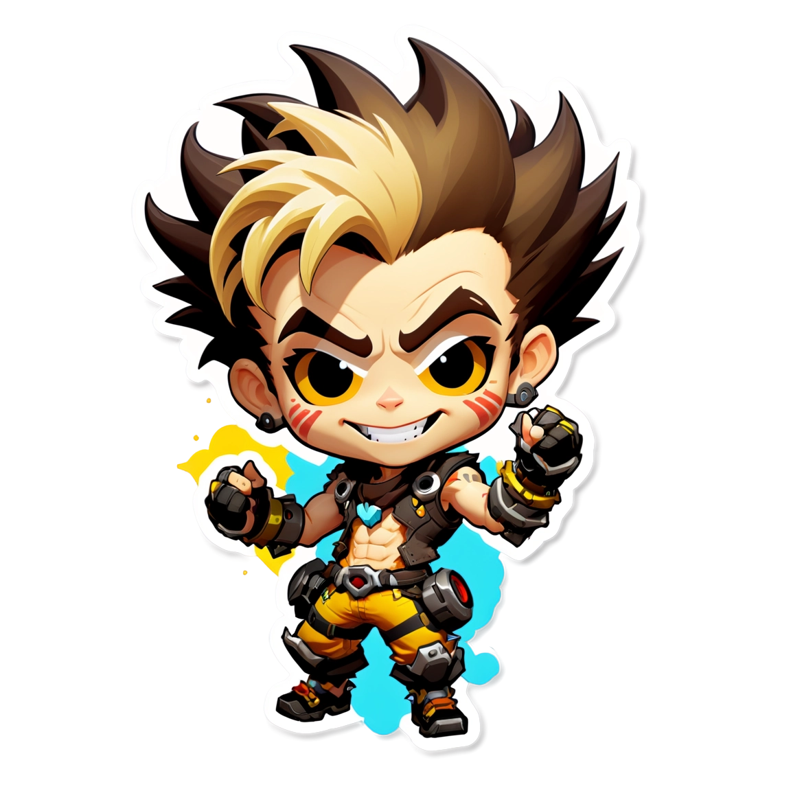 I made an AI sticker of overwatch chibi Junkrat