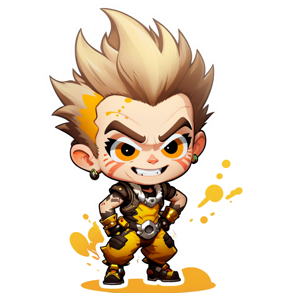 I made an AI sticker of overwatch chibi Junkrat