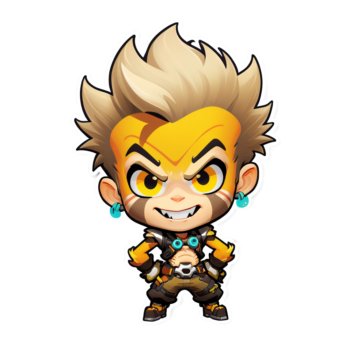 I made an AI sticker of overwatch chibi Junkrat