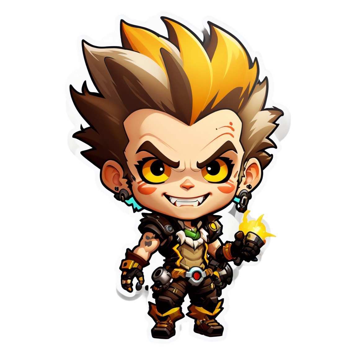 I made an AI sticker of overwatch chibi Junkrat