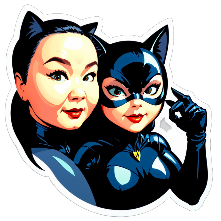I made an AI sticker of cat woman