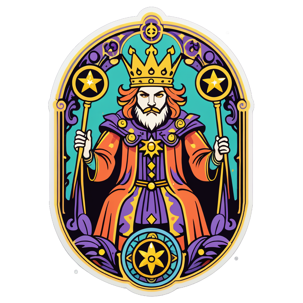I Made An AI Sticker Of King Of Pentacles Tarot