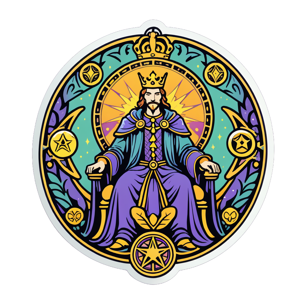 I Made An AI Sticker Of King Of Pentacles Tarot