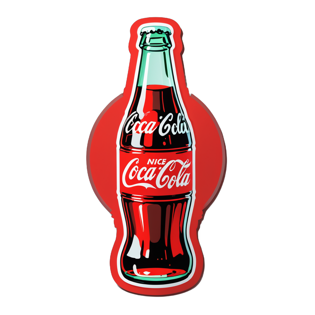I made an AI sticker of nice coca-cola in glass bottle