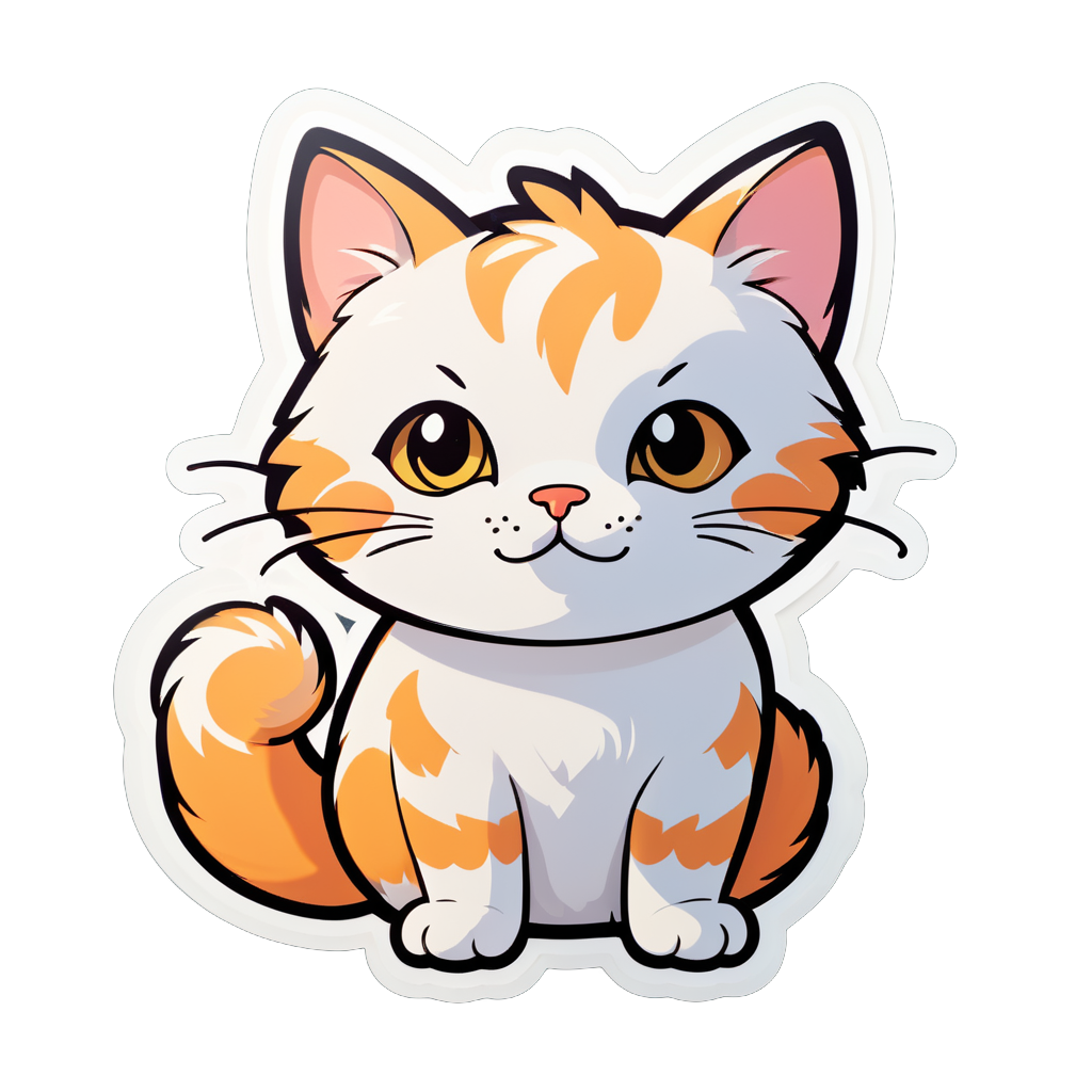 I made an AI sticker of a cute cat