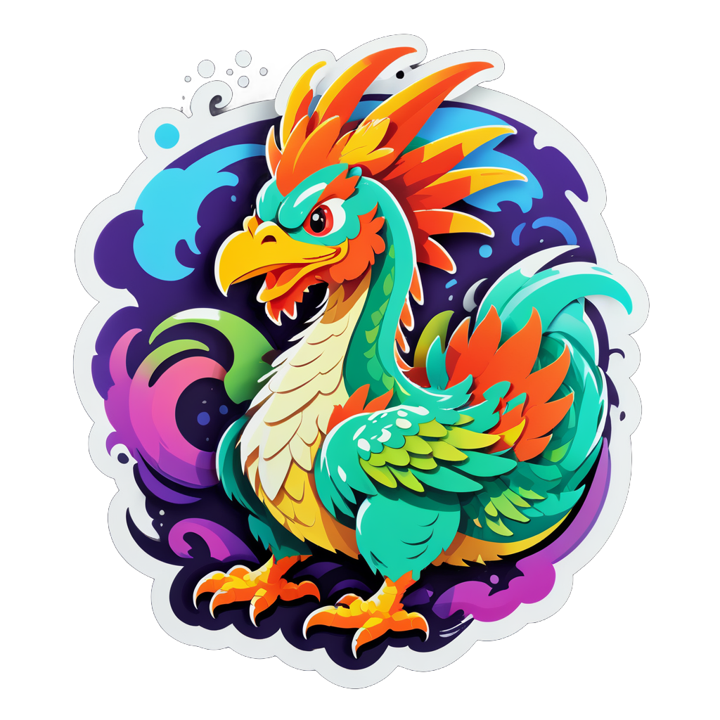 I made an AI sticker of chicken dragon