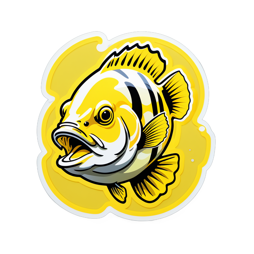 I made an AI sticker of yellow bass