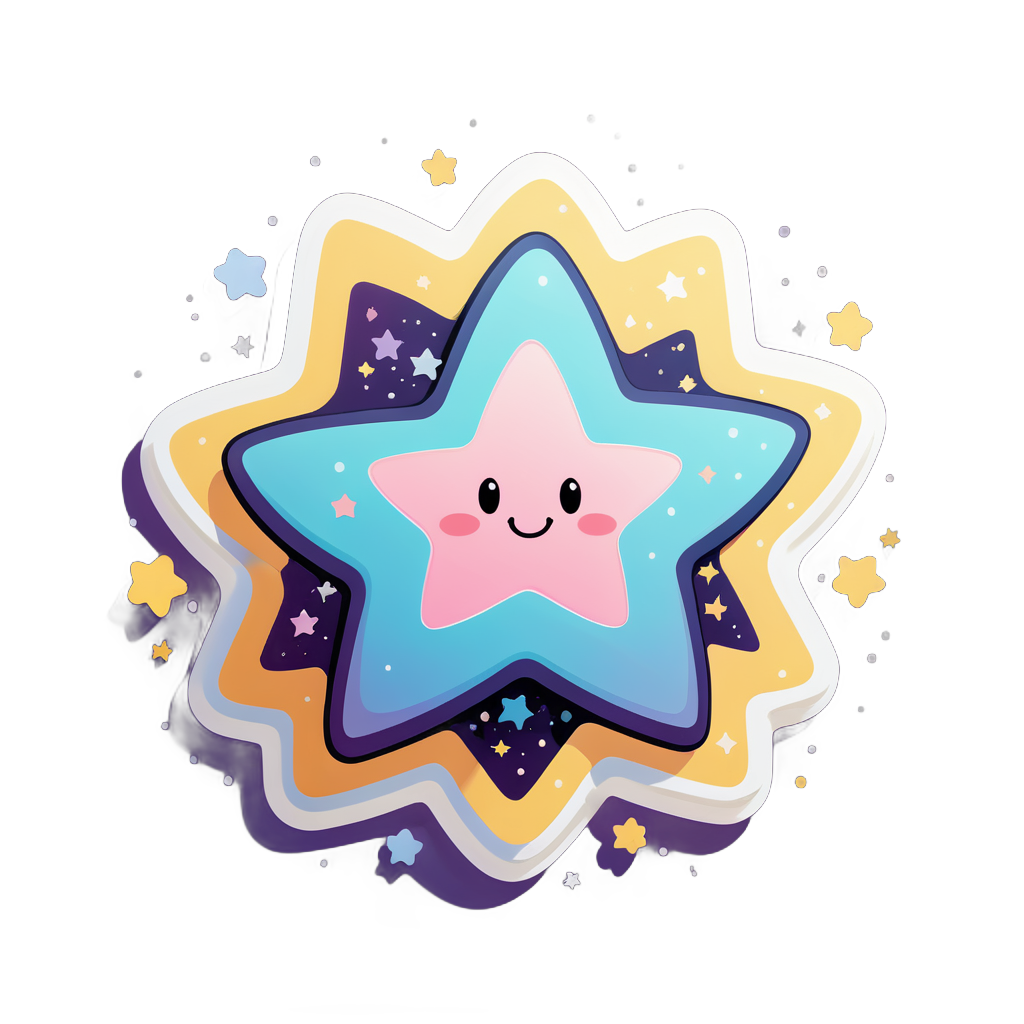 I made an AI sticker of cute star