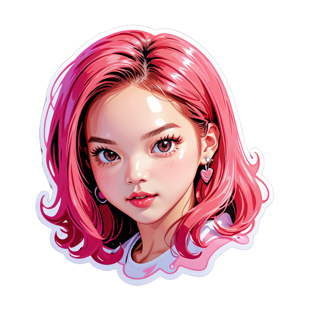 I made an AI sticker of blackpink rose