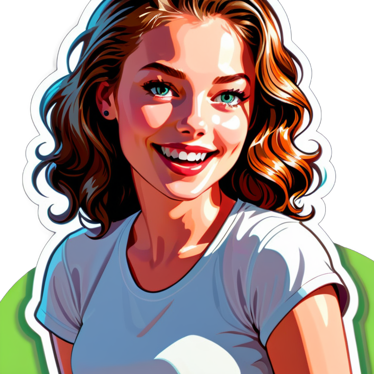 I made an AI sticker of girl