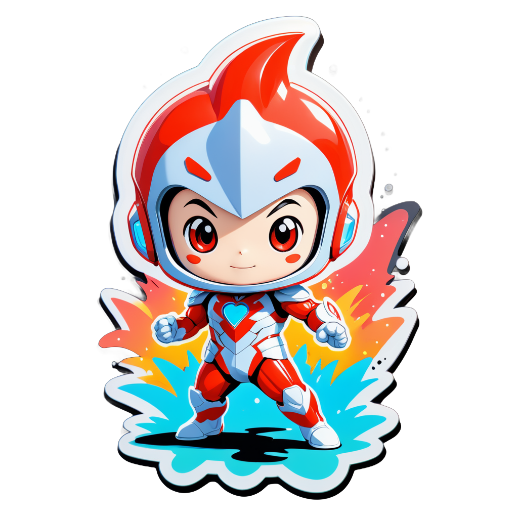 I made an AI sticker of A very cute Ultraman