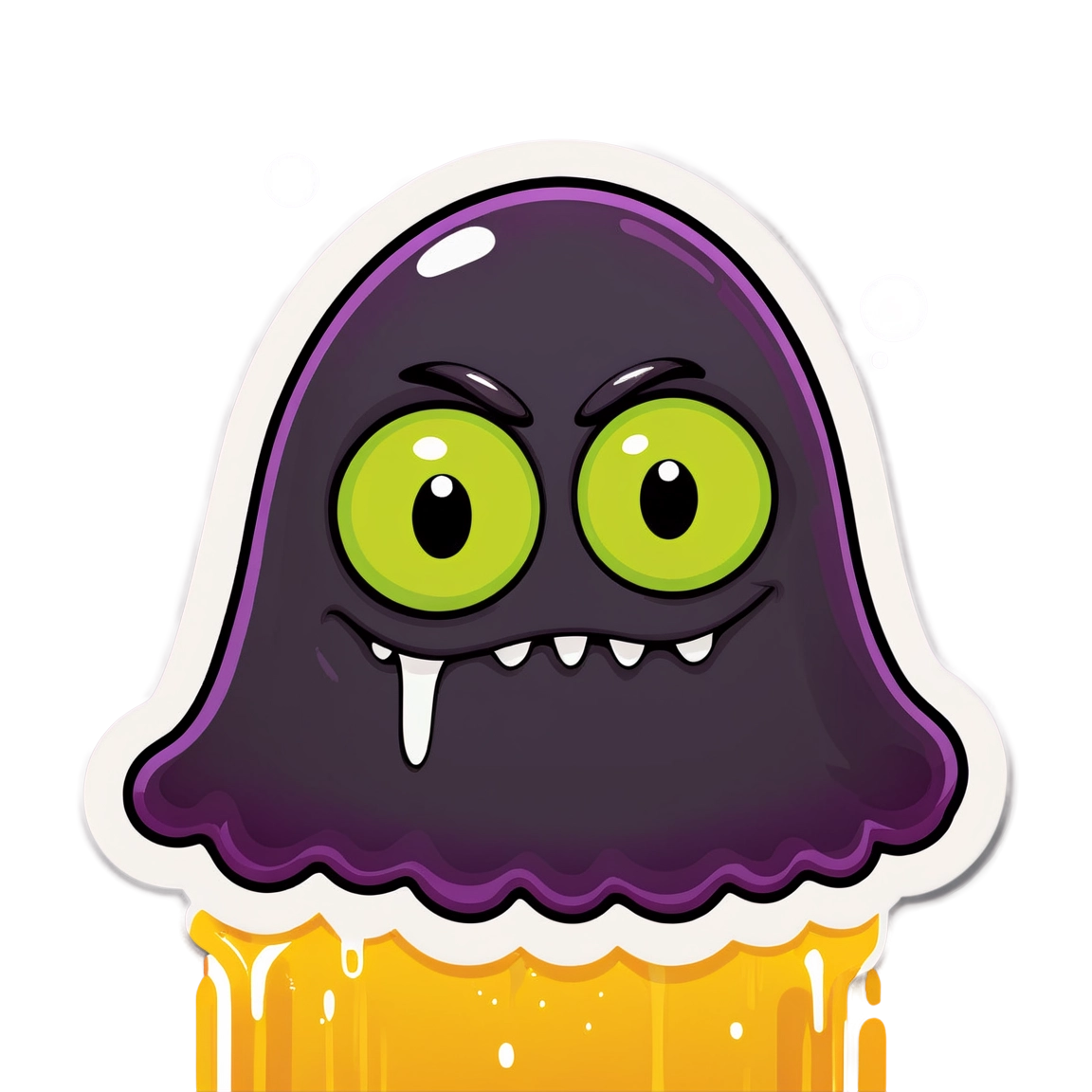I made an AI sticker of A magic Slime, evil eyes