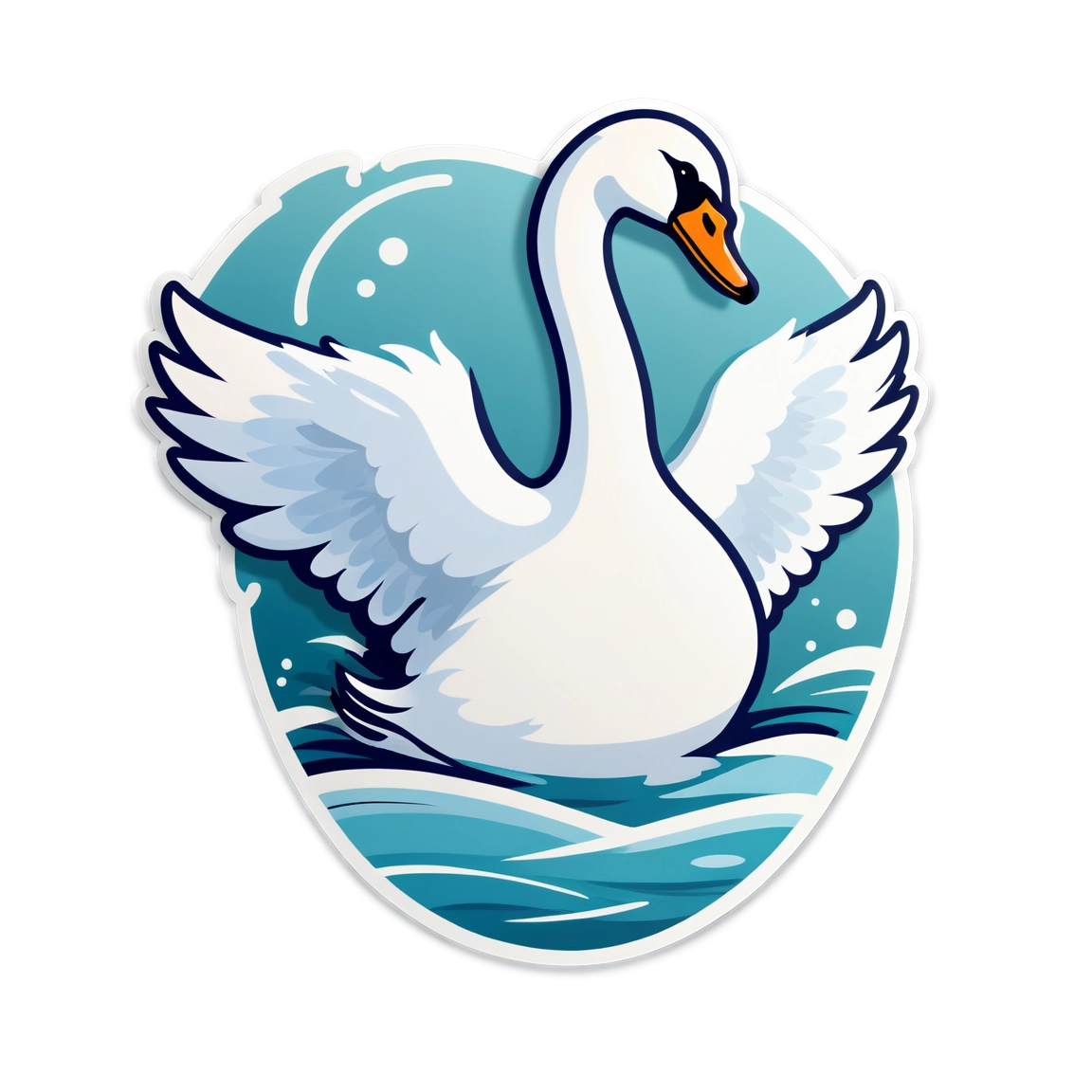 I made an AI sticker of swan logo